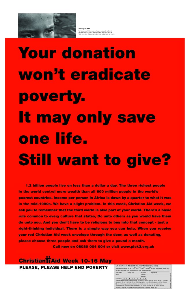 CHRISTIAN AID: The client may be right. | STUFF FROM THE LOFT.