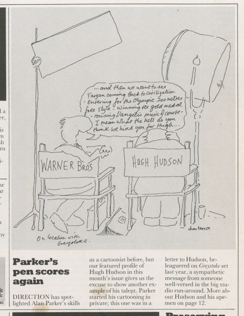 ‘Hugh Hudson Cartoon’ Alan Parker, Direction | STUFF FROM THE LOFT.