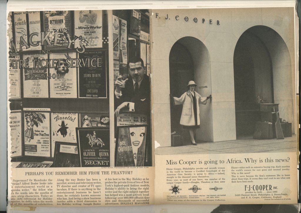 44. New Yorker Ads 1 (F. J. Cooper:Holiday Magazine:Alfred Bester ...