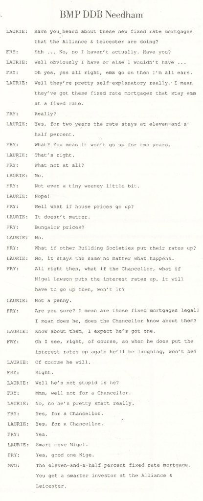 Radio:Alliance & Leicester:Frank Budgen:BMP | STUFF FROM THE LOFT.