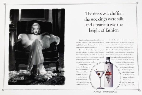 The Dress:Gilbey’s:Fallon McElligott:George Gier | STUFF FROM THE LOFT.